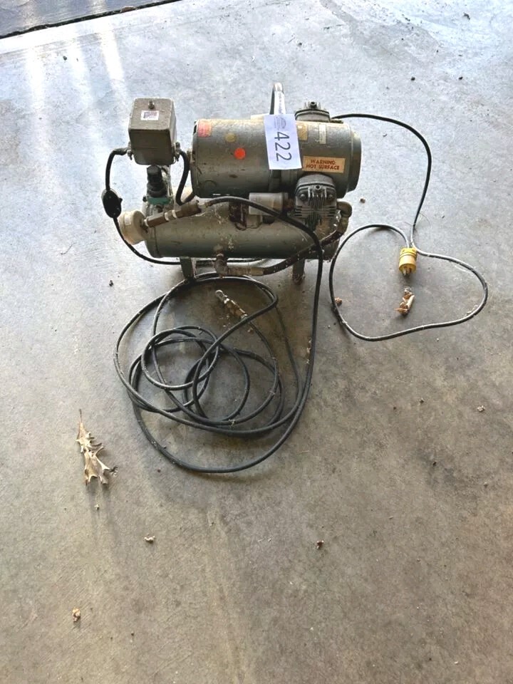 Vintage Furnas Air Compressor Color Gray Medium Small Size | eBay