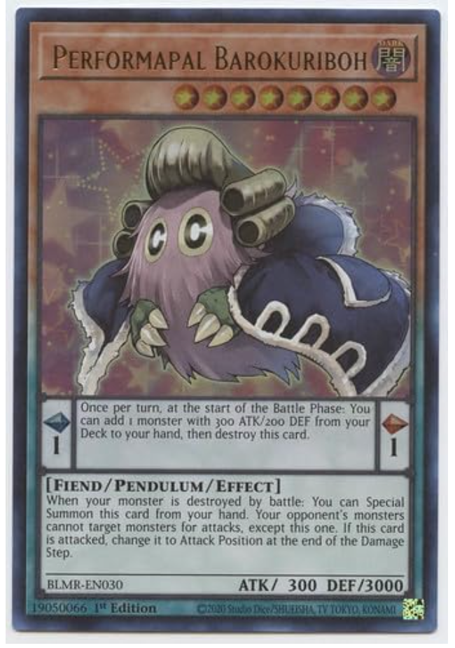 Yu-Gi-Oh! - Performapal Barokuriboh - BLMR-EN030 - Ultra Rare - 1st Ed ...