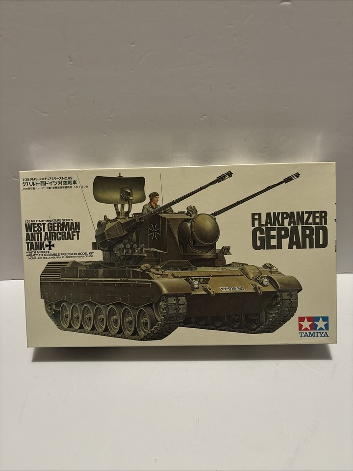 Tamiya West German Anti Aircraft Tank Flakpanzer Gepard 1:35 Model Mm99 ...