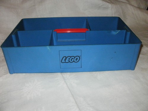 LEGO System Sortierkasten 32 x 20 x 8 cm Sortierbox stapelbar Blau 60er ...