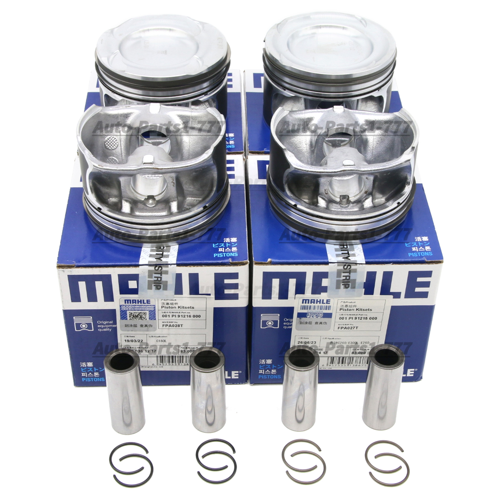 2740301217 4Pcs MAHLE Pistons Rings Set STD For Benz M274 1.6T E180 ...