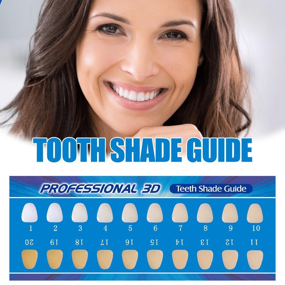Tooth Shade Guide Color Comparison Card Dental Accessories Whitening ...