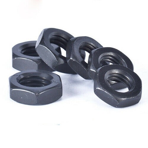 Black 8.8 Carbon Steel Select Size M8 - M30 Thin Hex Nuts Right Hand ...