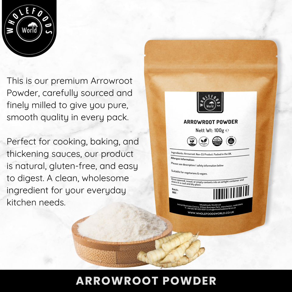Premium Natural Arrowroot Powder | Non-GMO | Vegan | Vegetarians ...