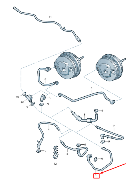 Genuine Audi Vacuum Tube 8K0611931BQ for sale online | eBay