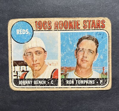 1968 Topps Baseball Card #247 Reds Rookie Stars Johnny Bench Ron ...