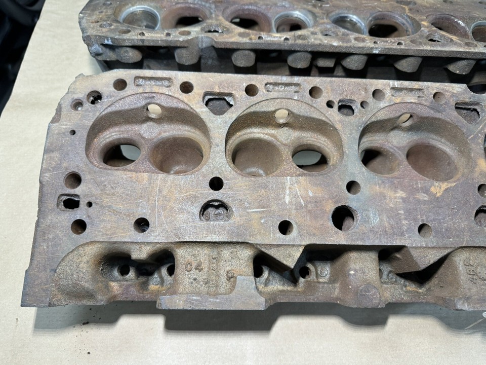 1966 Chevy GM Double Hump Heads SBC 202 Valves Small Block OEM 3890462 ...