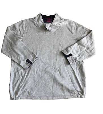 CW Classics Women’s Fleece Sweatshirt Top Plus Size 2X Long Sleeve Gray ...