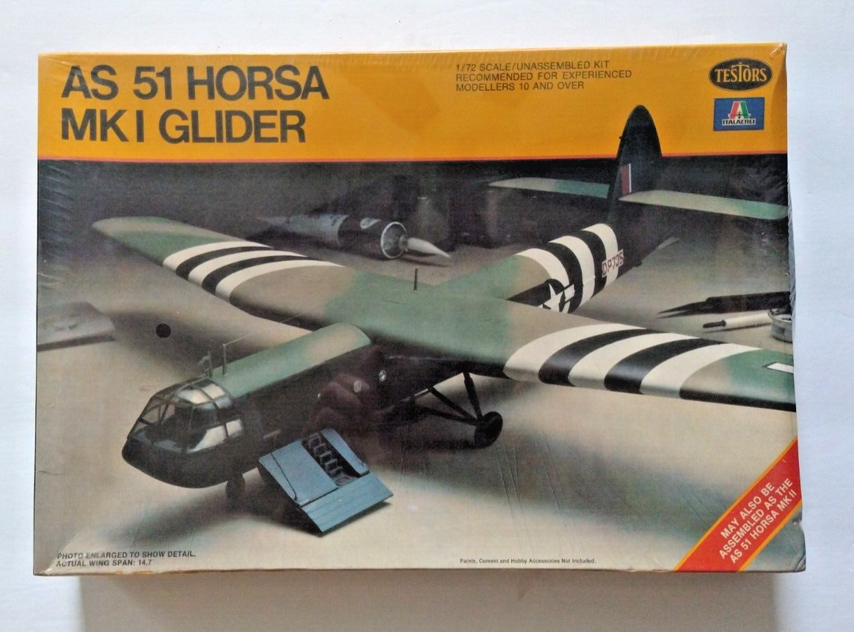 Vintage Testors AS 51 HORSA MK I GLIDER Model Kit, Factory Sealed | eBay