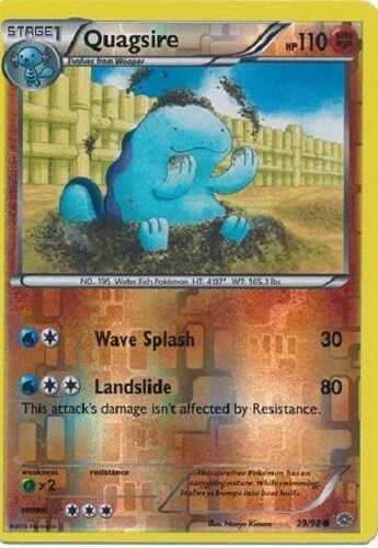 Quagsire - 39-98 - Common Reverse Holo ancient origin pokemon Pokemon ...