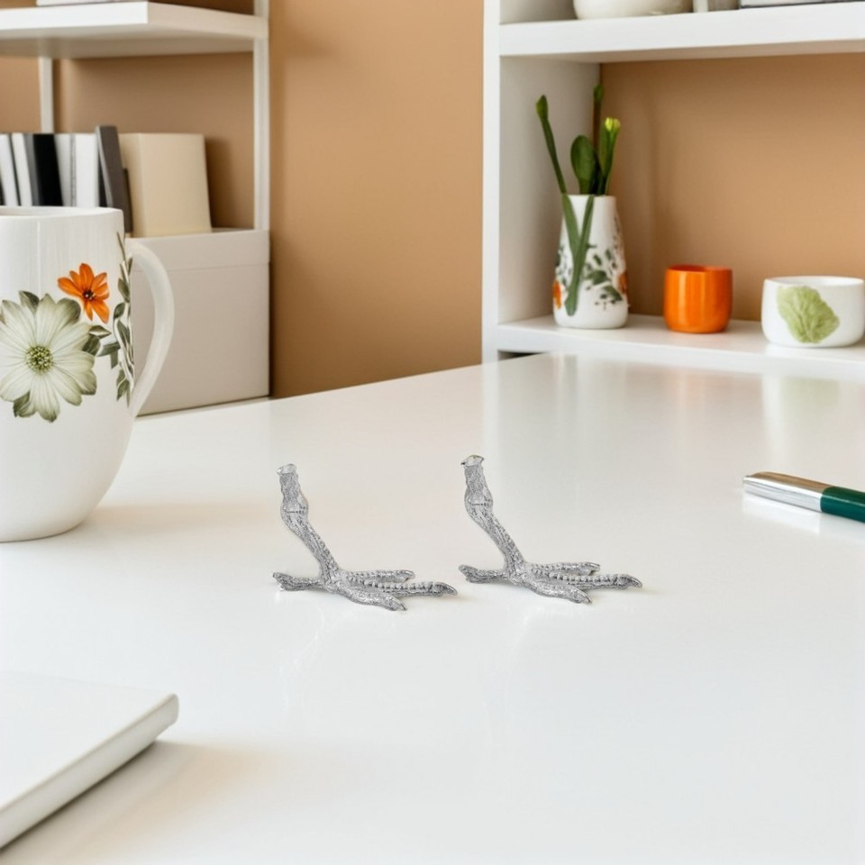 10PCS Simulation Bird Feet: Lifelike Animal Claw Ornament Metal Fake ...