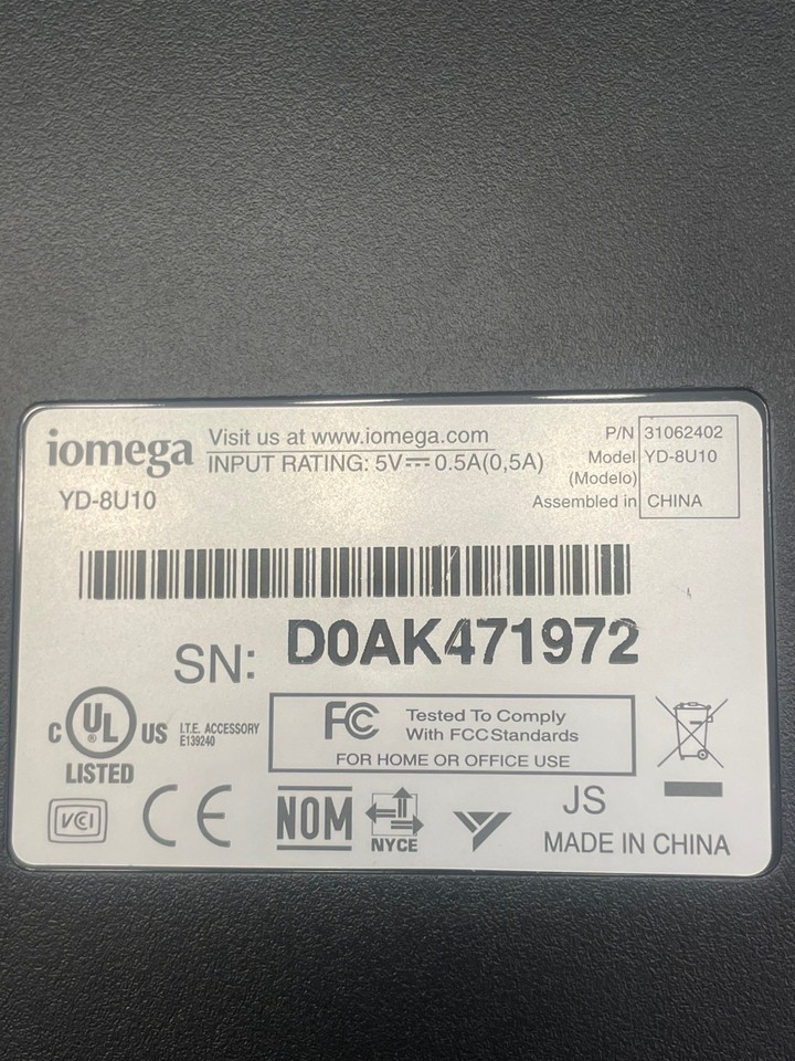 Iomega YD-8U10 External USB Floppy Disk Drive | eBay