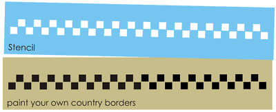 Joanie Stencil Check Border Game Signs 1/4" Country Gingham DIY Square ...