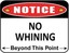 Notice - No Whining Beyond this Point Laminated Funny Sign | eBay