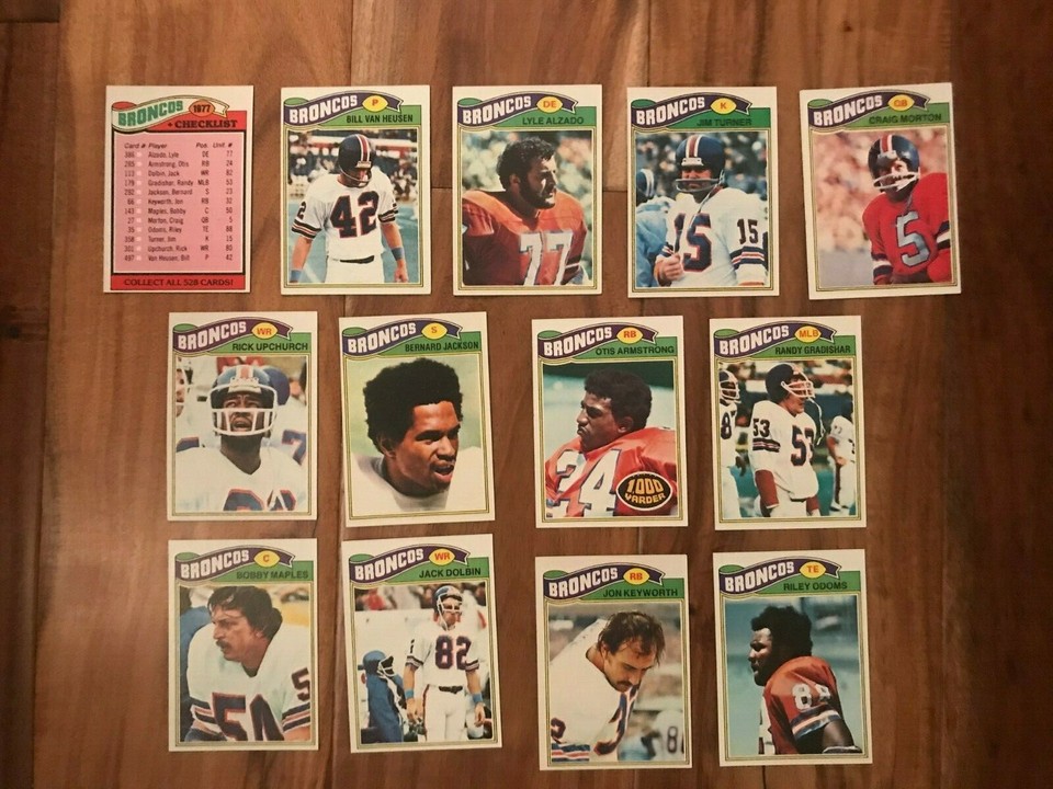 1977 Topps Football COMPLETE TEAM set unmarked checklists choose team ...