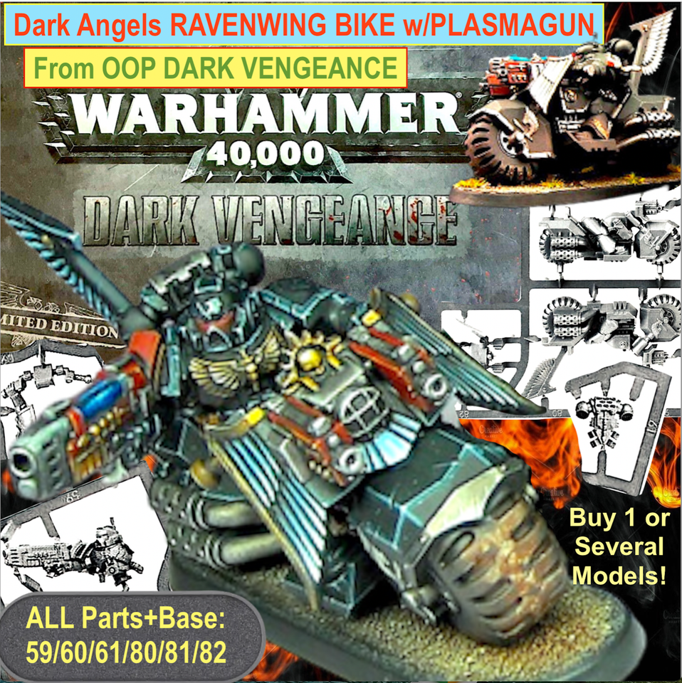 DARK ANGELS~VENGEANCE RAVENWING BIKES~SPACE MARINES=Games Workshop ...