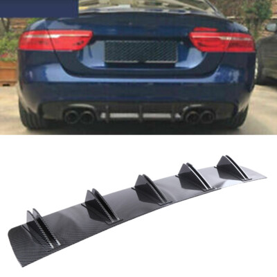 Car Rear Bumper Diffuser Shark Fins Spoiler Splitter For Jaguar XE XJ ...