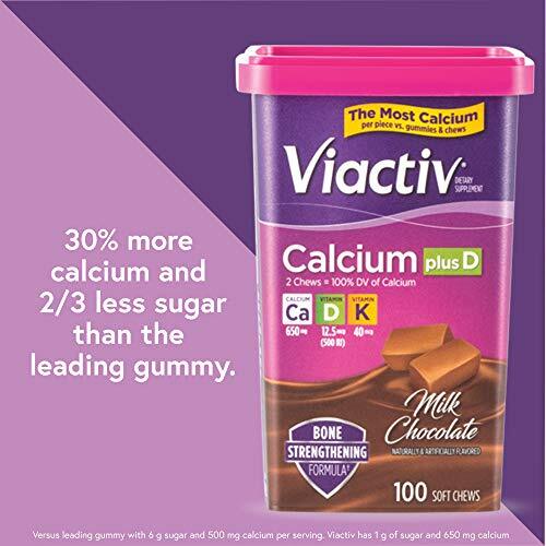 Viactiv Calcium Plus D Dietary Supplement Milk Chocolate Soft Chews 100 ...