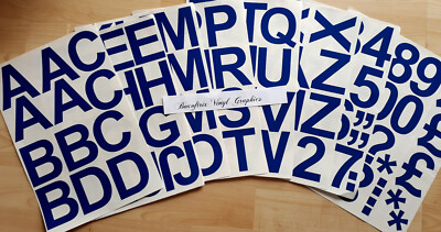7.5cm 3" Self Adhesive Vinyl Sticker Letters and numbers - 25 colours ...
