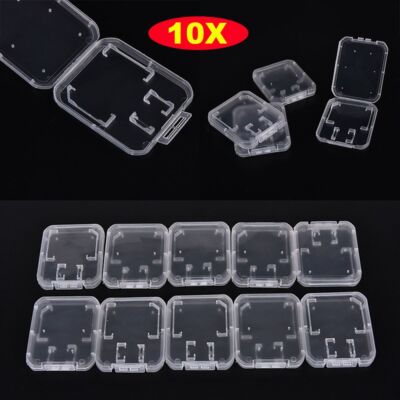 Standard Plastic Clear Memory Card Case Transparent Storage Box SD/TF ...