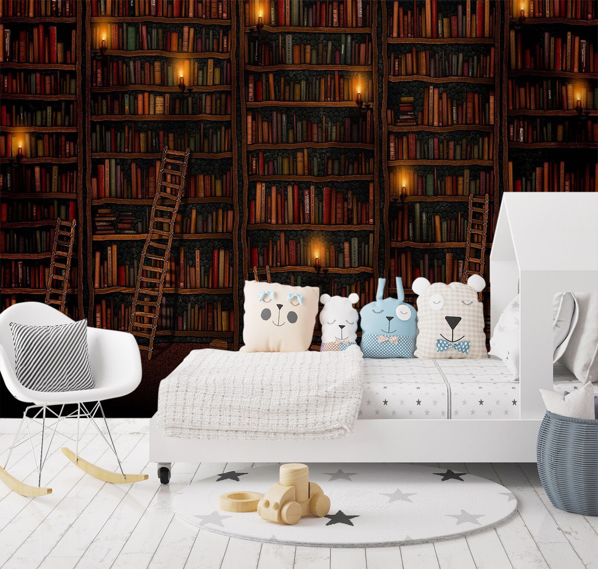Bookcase Design Wallpaper For Walls Andrew Martin | Library A & B