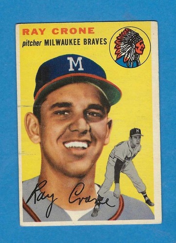1954 Topps Ray Crone #206 Milwaukee Braves | eBay