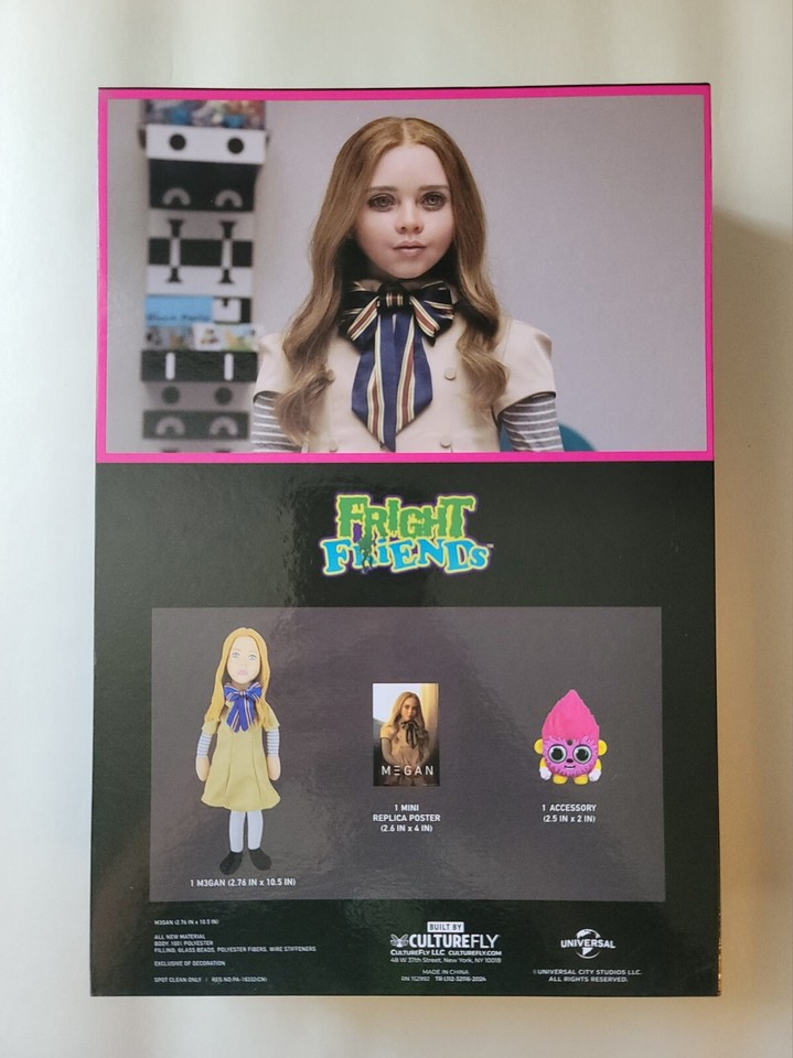 M3GAN (MEGAN) Doll/Plush In Box By Culturefly Halloween Horror ...