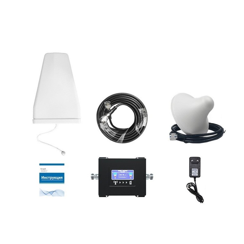 Mobile Network Signal Booster 4G for 900 1800 2100 MHz with Large Area ...