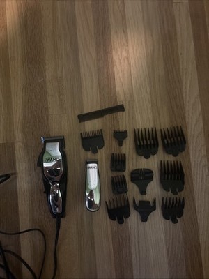 Wahl USA Chrome Pro Corded Clipper Haircutting Kit for Men MC2 And ...