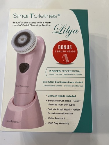 Sonic Facial Cleansing System Lilya 2 Speed 2 Brush Heads NWT | eBay