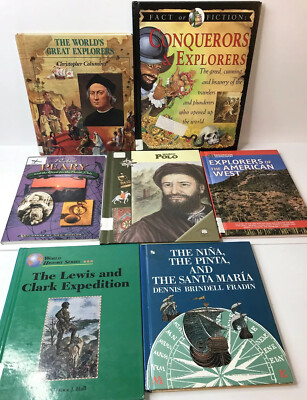 Explorers Conquerors History Set of 7 Books Marco Polo Columbus Lewis ...