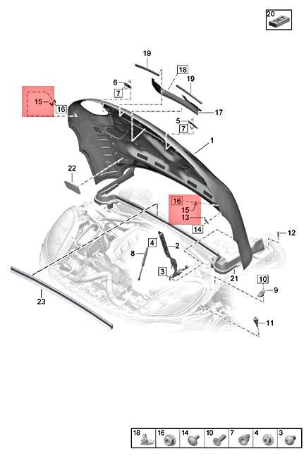 Genuine PORSCHE Macan Porsche 95B Stop Buffer front left a. right ...