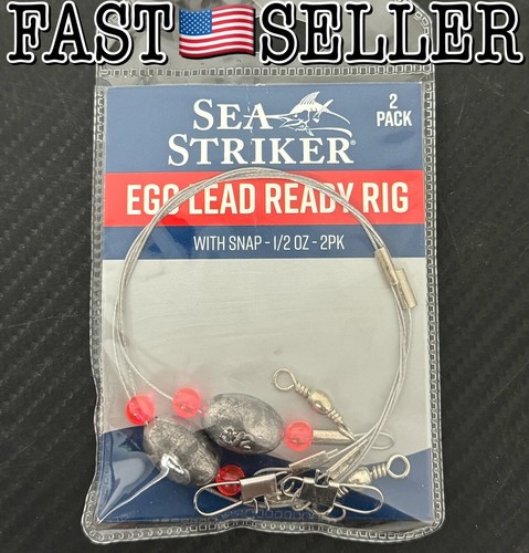 2-Pack Sea Striker Fishing Egg Ready Rigs With Swivel Snap 1/2oz Sinker ...