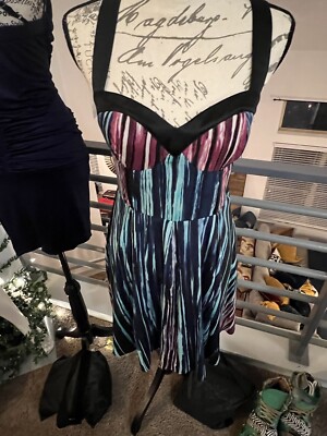 bebe multi color cocktail dress size M | eBay