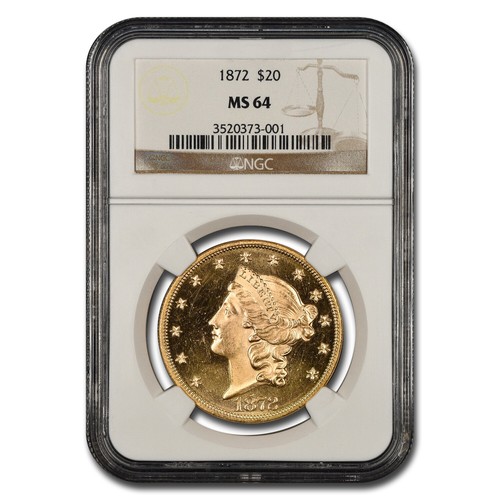 1872 $20 Liberty Gold Double Eagle MS-64 NGC | eBay
