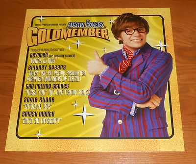 Goldmember Austin Powers Poster 2-Sided Flat Square Promo 12x12 ...