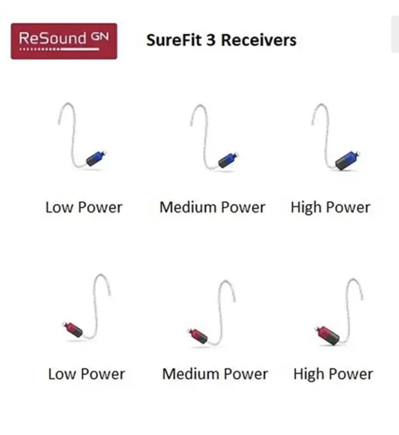 GN RESOUND Jabra Lively Size 3L RIGHT Surefit3 Hearing Aid Receiver ...