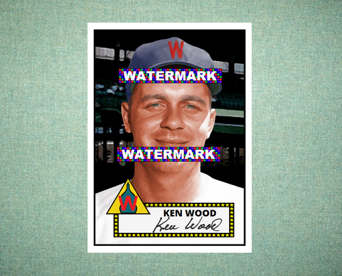 Ken Wood Washington Senators 1952 Style Custom Baseball Art Card | eBay