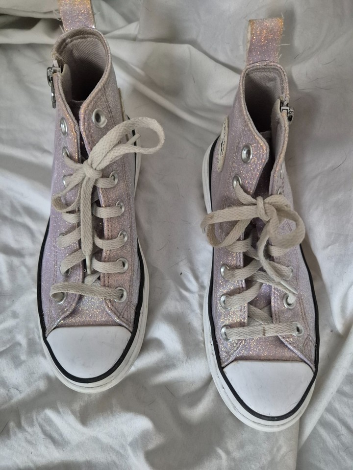 Chunky sole sz 36 CONVERSE All Stars high top sneakers in purple/pink ...