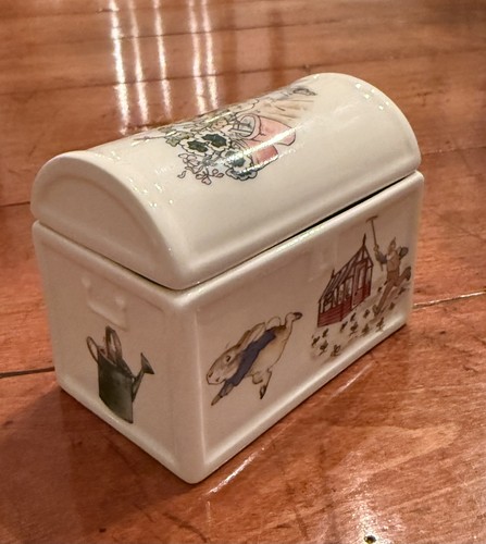 Peter Rabbit Ceramic Trinket Box Chest Beatrix Potter By Wedgwood Rare ...