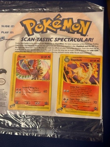 Pokemon SEALED Promo Ho-oh Rapidash Black Star Scan-Tastic e-Reader ...
