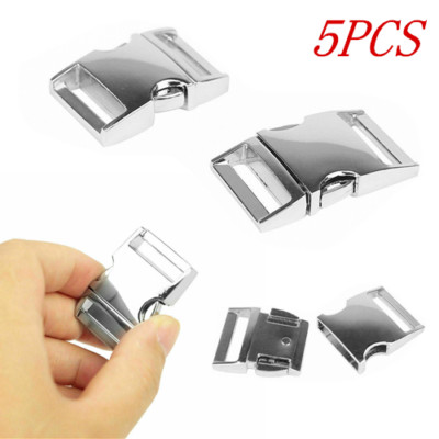 5pcs Silver Metal Buckle Webbing Strap Bag Fastener Side Release Clasp ...