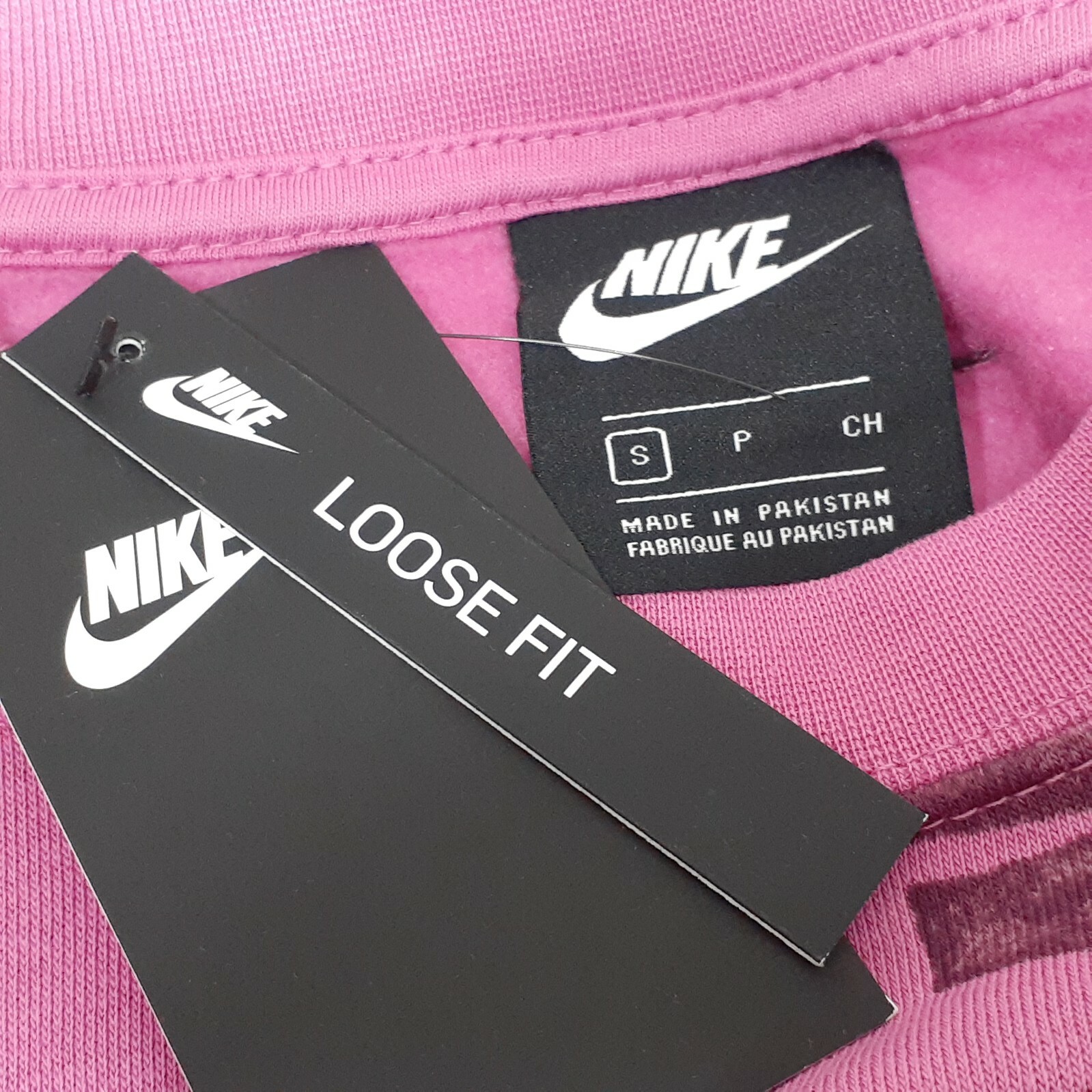 Nike Icon Clash Magenta Fleece Crop Crew Pullover Women’s Size Medium ...