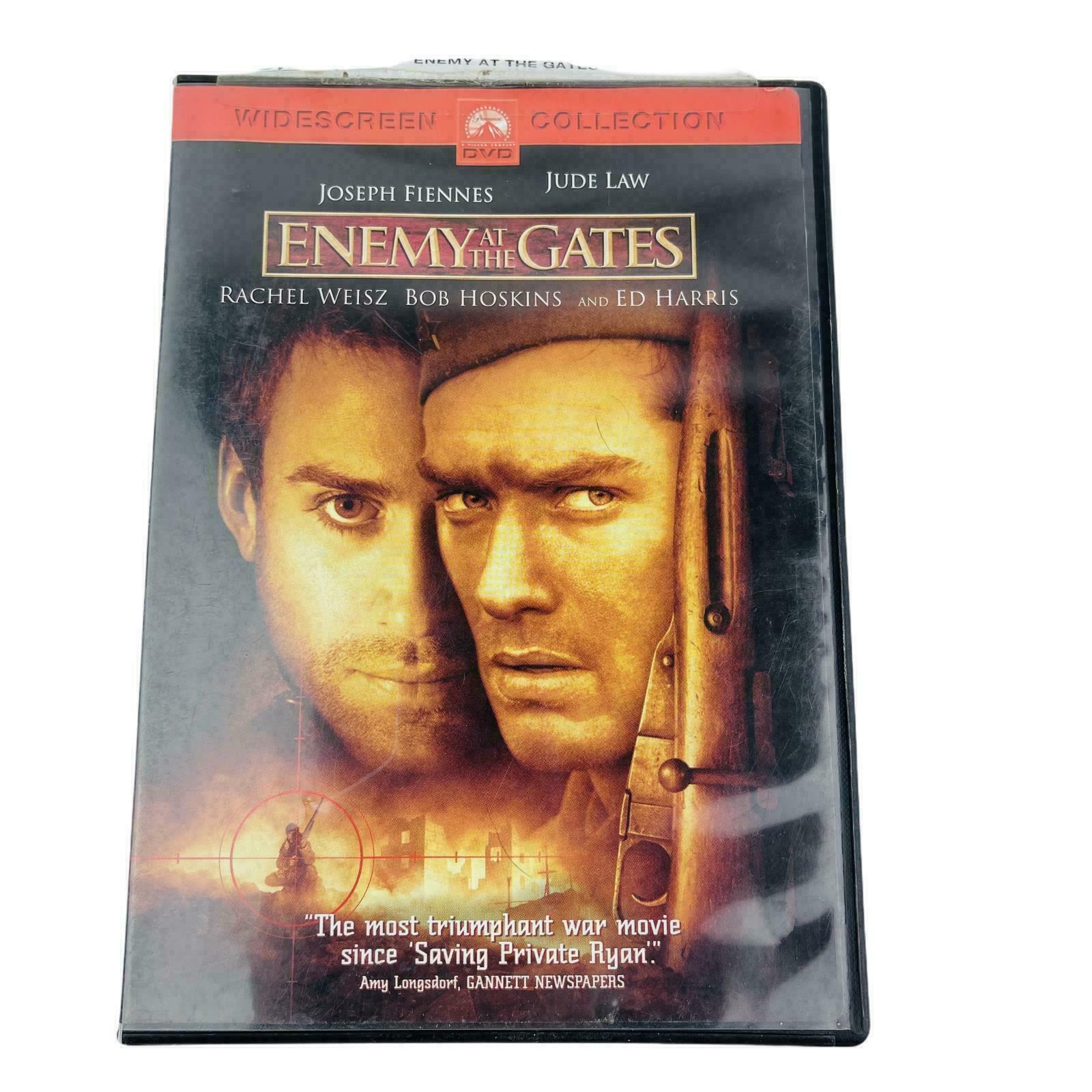 Enemy at the Gates DVD 2001 Sensormatic Joseph Fiennes Jude Law Rachel ...