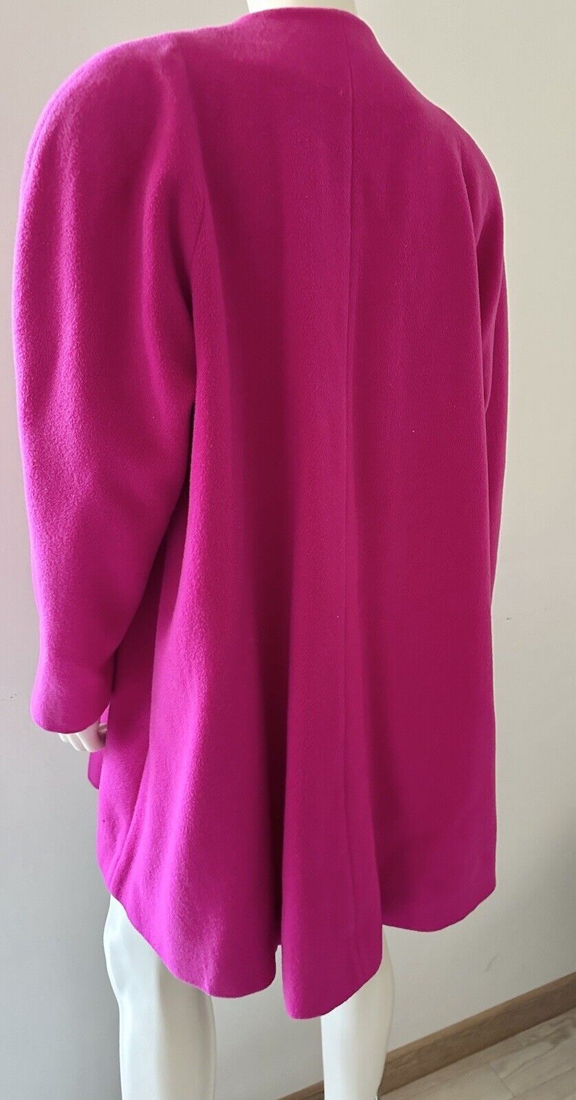 Byblos Coat Vintage Hot Pink Short Jacket Cachemire Wool 80s Oversize ...