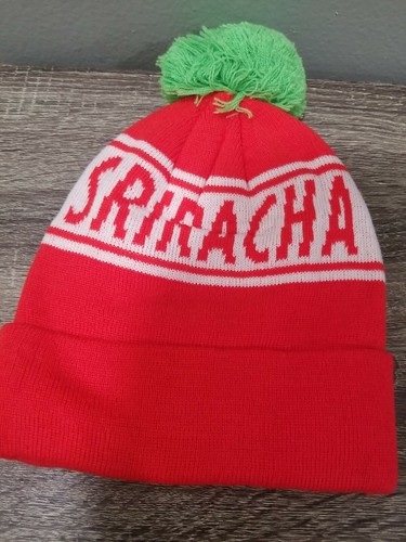 SRIRACHA SAUCE LOGO RED WINTER CAP BEANIE WITH POM POM BALL KNIT NEW ...
