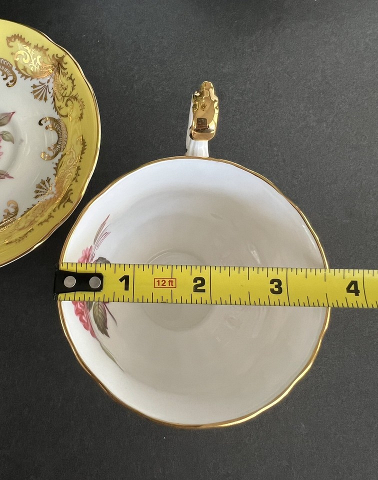 Vintage Paragon Yellow “Antique Rose ”cup and Saucer set Signed Reg ...