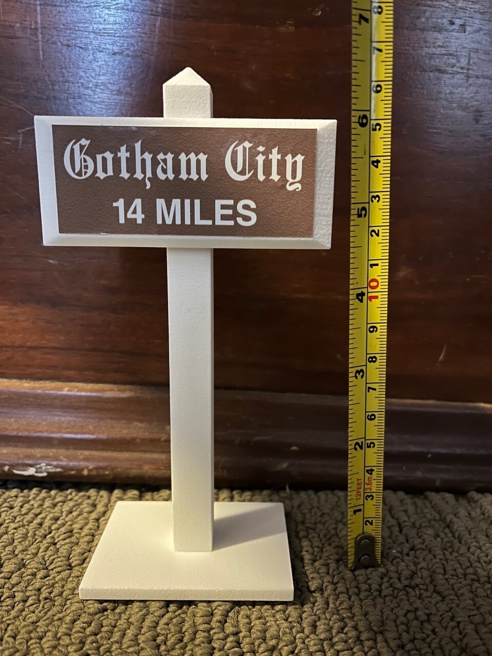 IDEAL CAPTAIN ACTION BATMAN GOTHAM CITY 14 MILES SIGN POST 3D Printed 1 ...