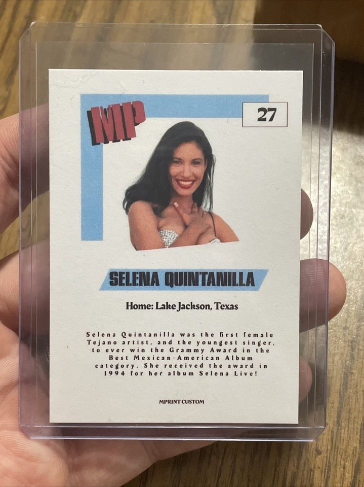 Selena Quintanilla Singer Custom Wrestling Style Trading Card By ...