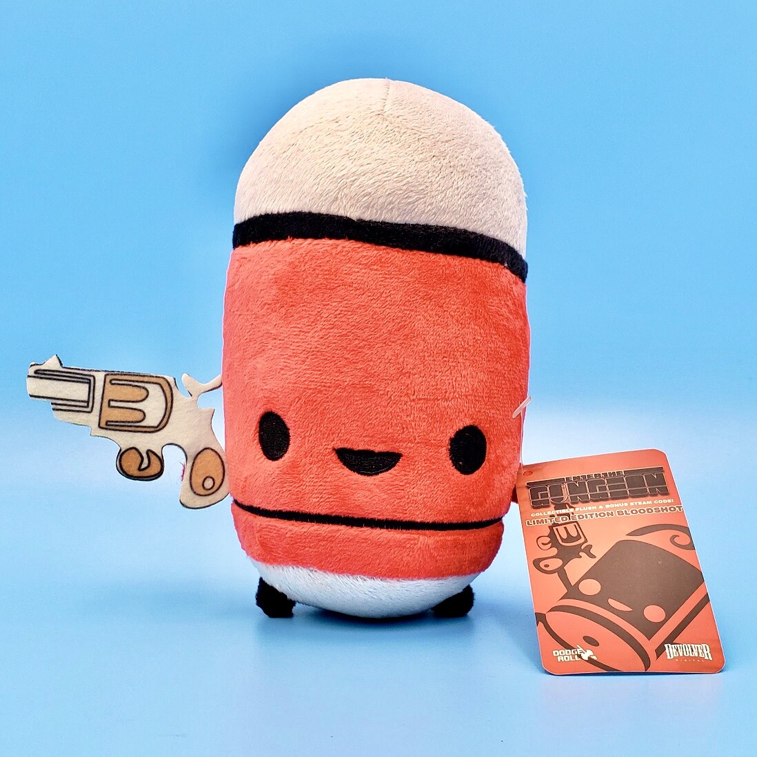 Enter The Gungeon Red Bloodshot Kin Bullet Plush Figure + PC Steam Code ...